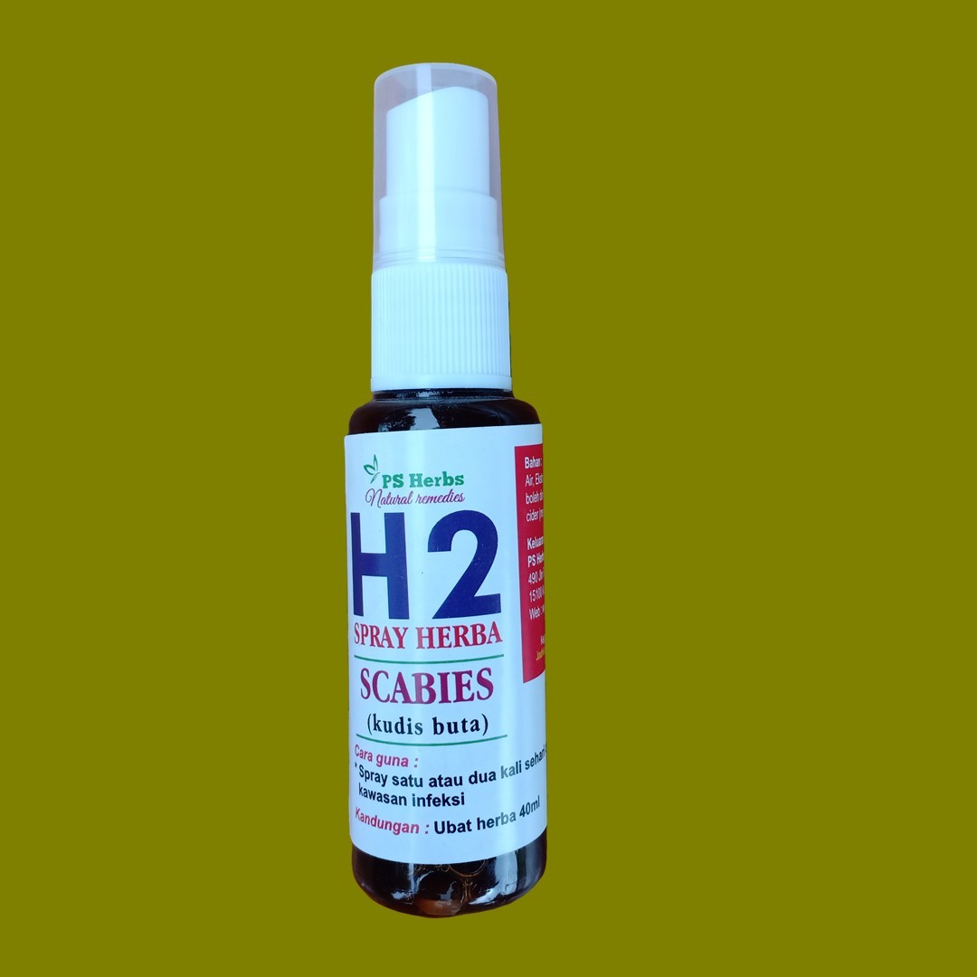 Spray H2 ubat 100% herba edibel untuk penyakit kulit • PS Herbs